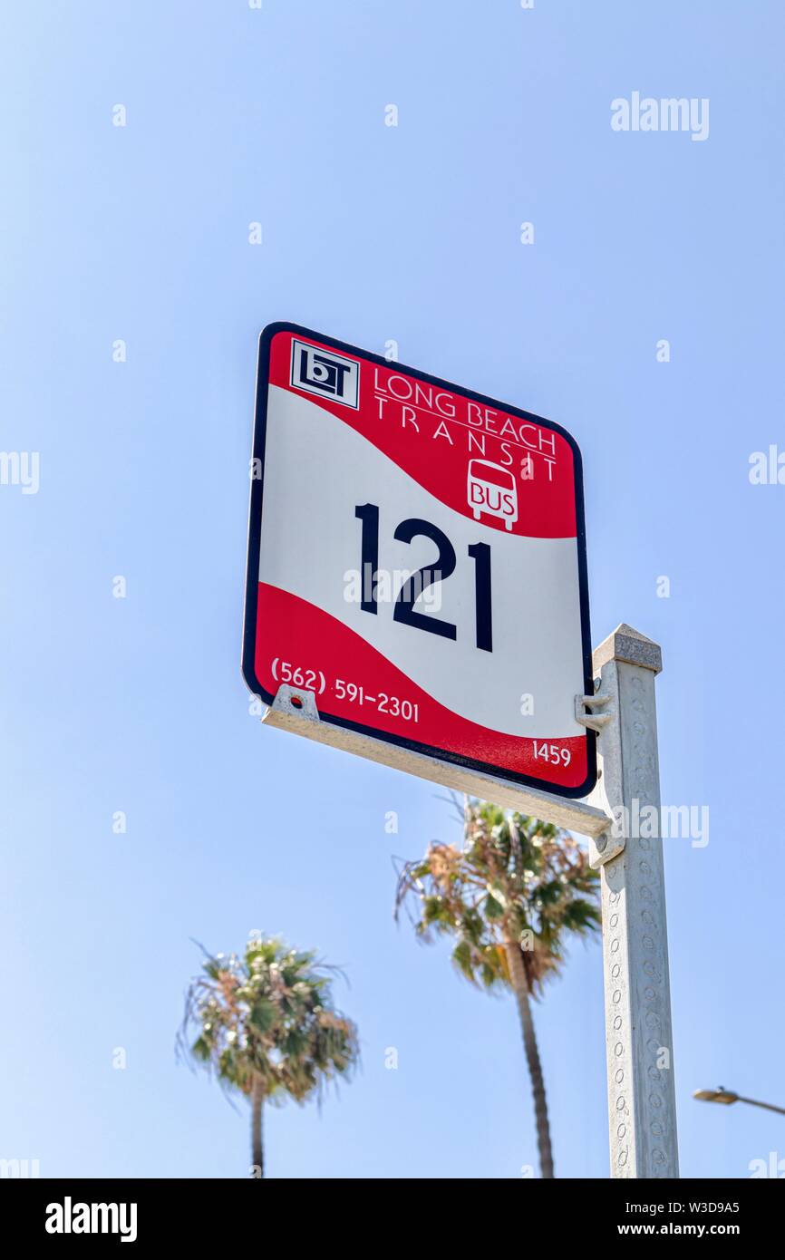 Long beach transit sign hi-res stock photography and images - Alamy
