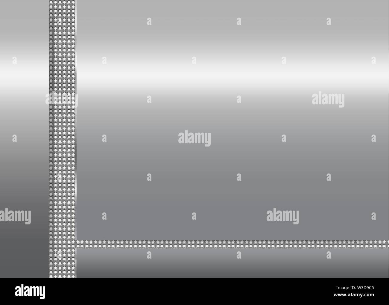 Silver metallic background with dotted vertical and horizontal stripes ...