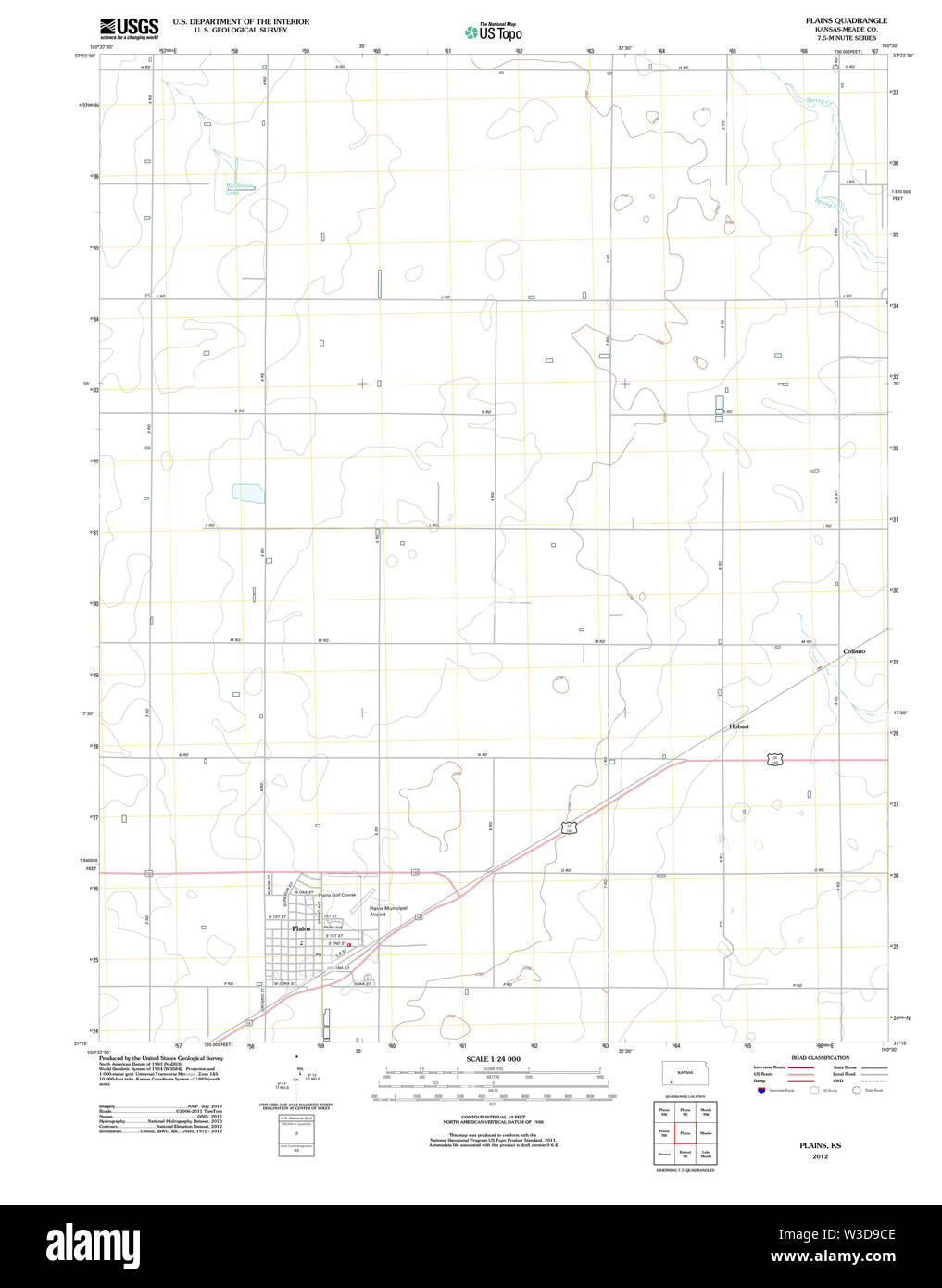Map of plains Cut Out Stock Images & Pictures - Alamy