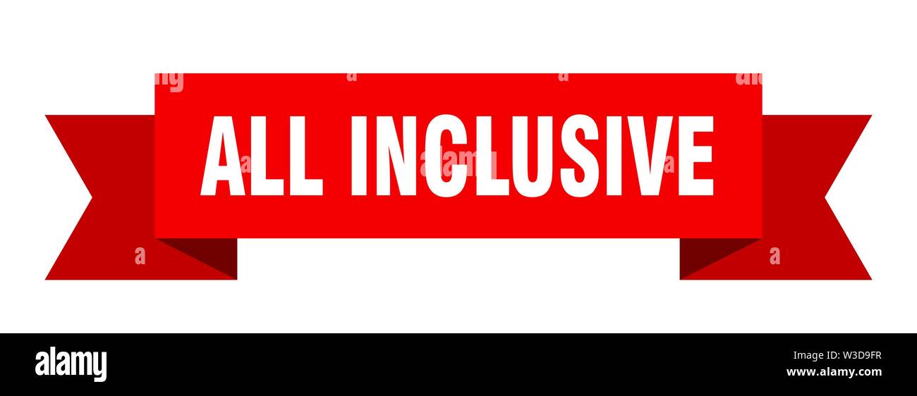 all inclusive ribbon. all inclusive isolated sign. all inclusive banner ...