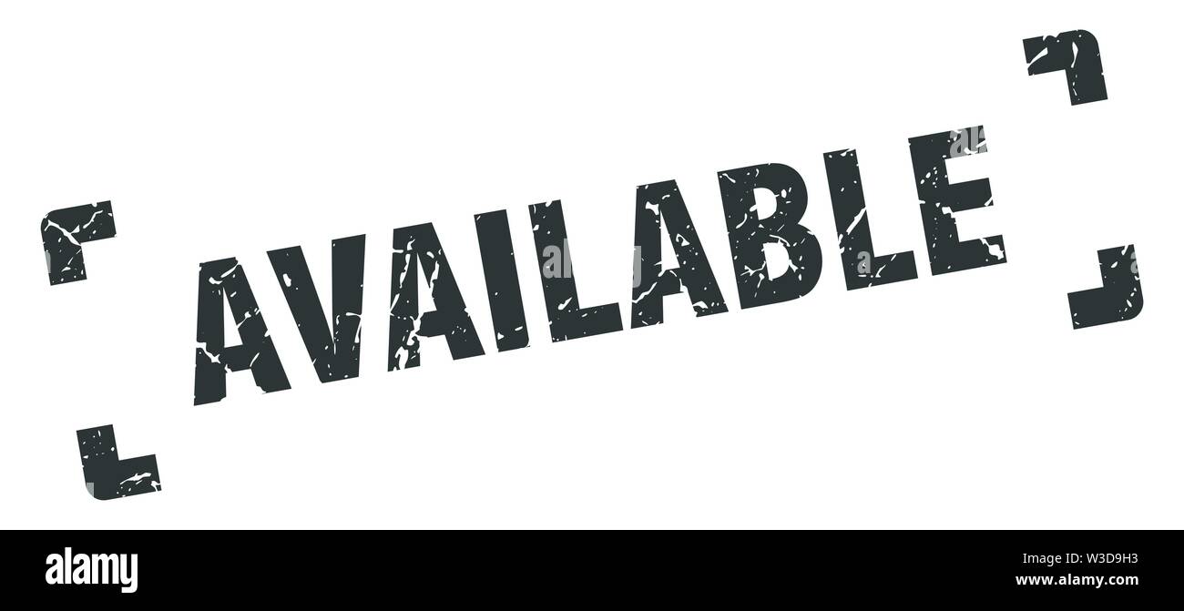 available stamp. available square grunge sign. available Stock Vector ...