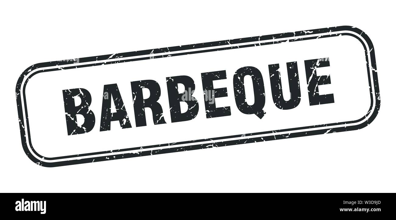 barbeque stamp. barbeque square grunge sign. barbeque Stock Vector ...