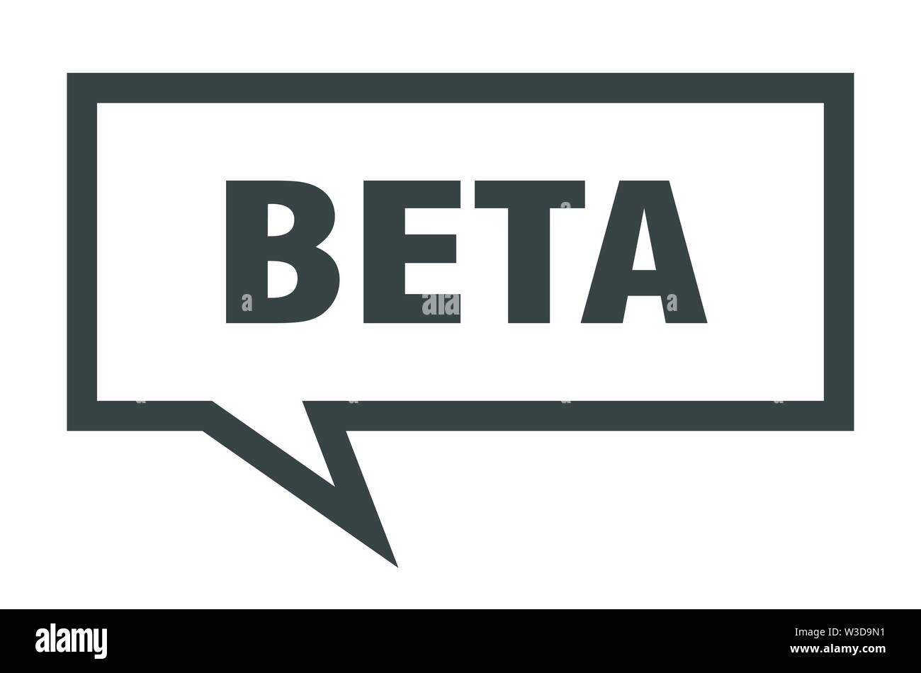 beta sign. beta square speech bubble. beta Stock Vector Image & Art - Alamy