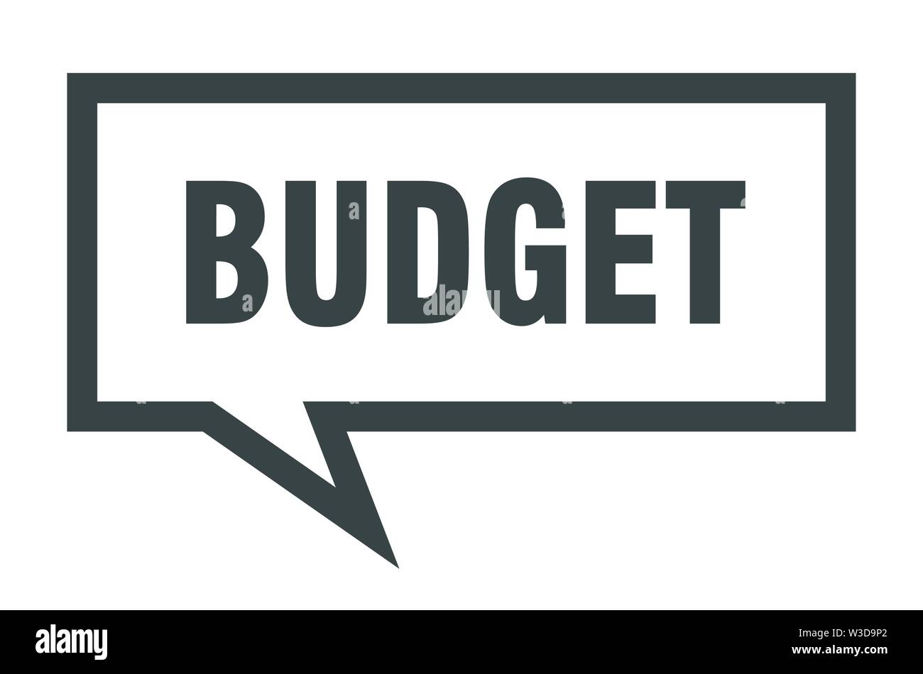 budget sign. budget square speech bubble. budget Stock Vector Image ...