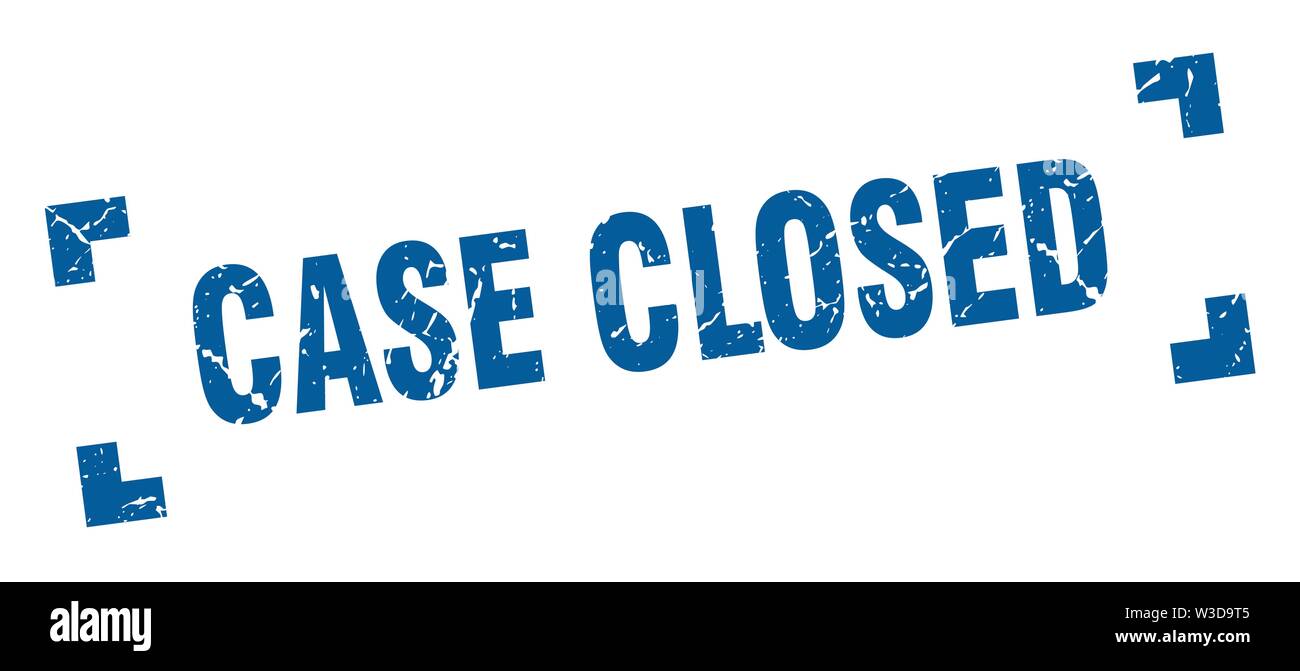 case closed stamp. case closed square grunge sign. case closed Stock ...