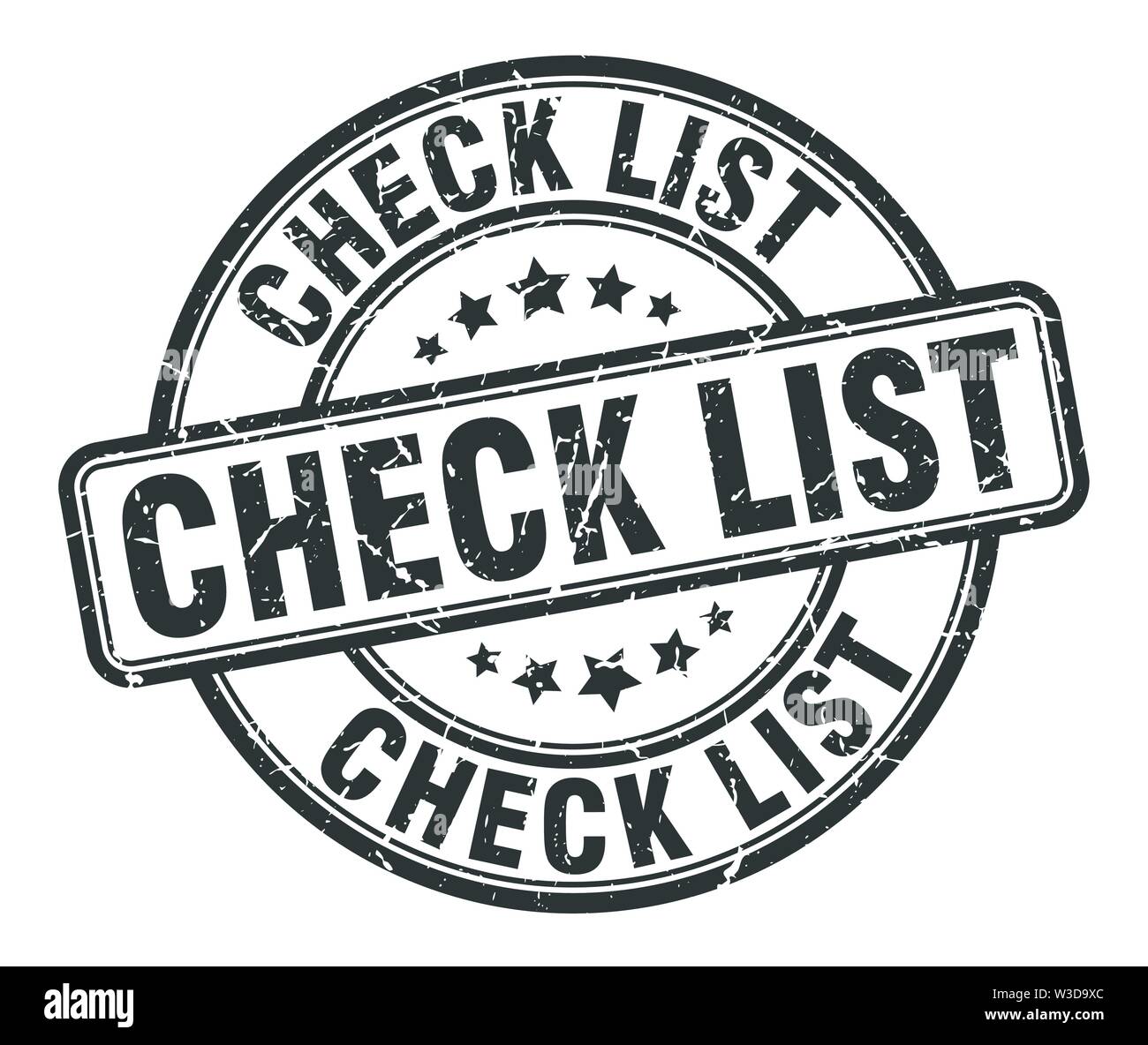 check list stamp. check list round grunge sign. check list Stock Vector ...