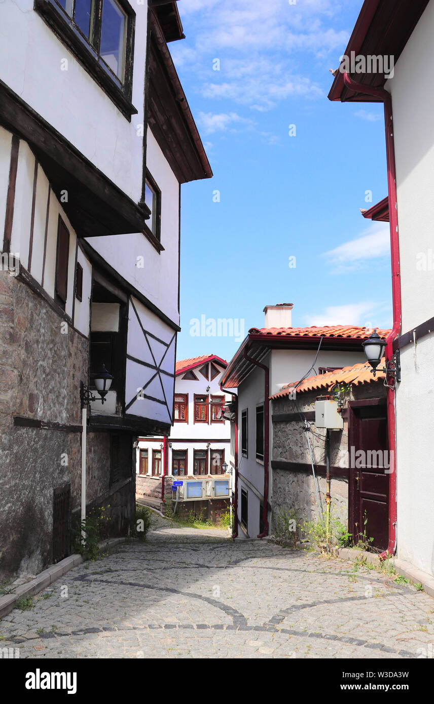 Medieval houses in old town Kaleici in Ankara, Turkey Stock Photo - Alamy