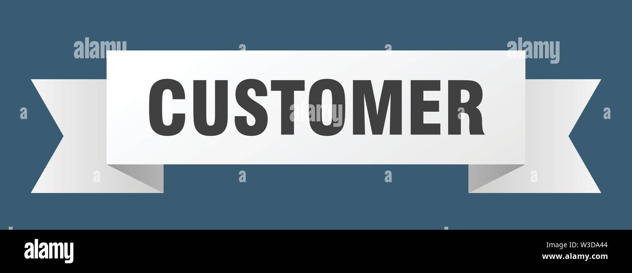 customer ribbon. customer isolated sign. customer banner Stock Vector ...
