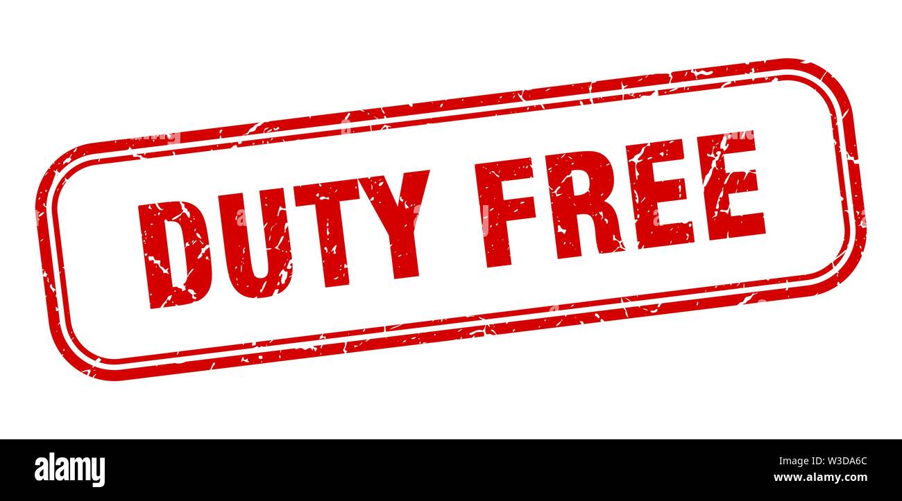 duty free stamp. duty free square grunge sign. duty free Stock Vector ...