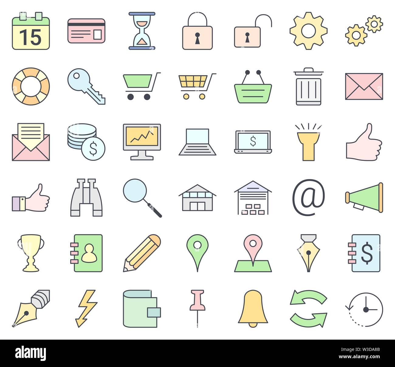 Pastel icon Stock Vector Images - Alamy