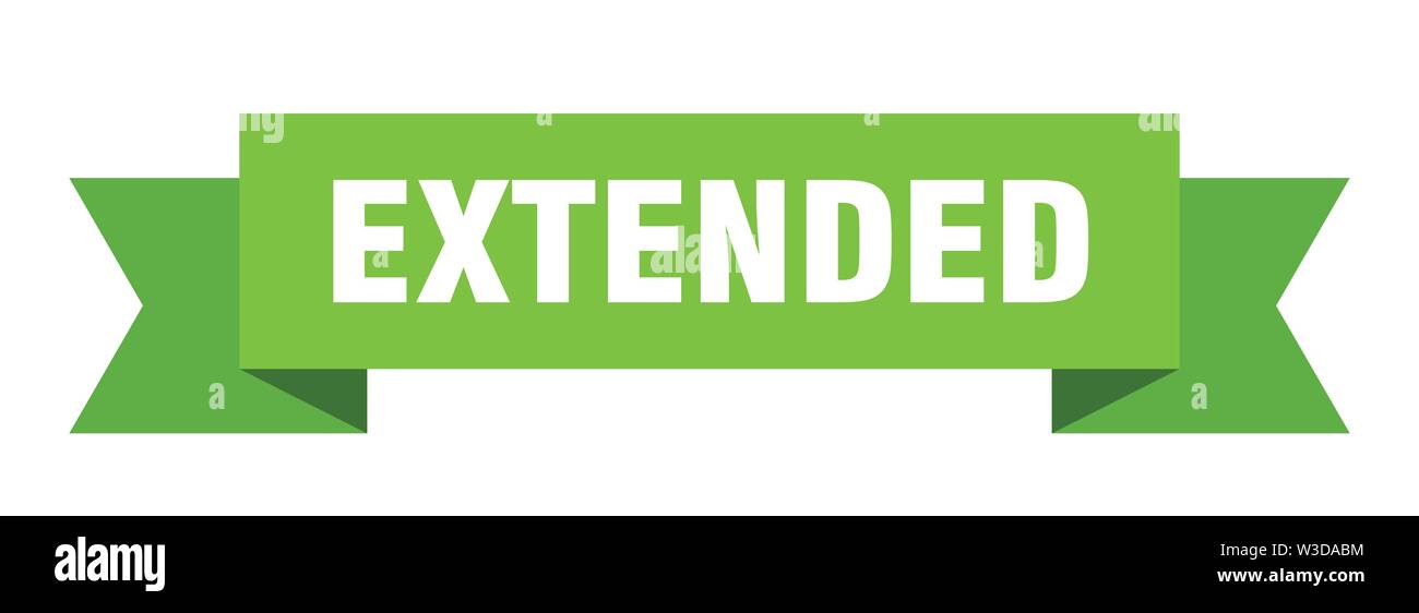 extended ribbon. extended isolated sign. extended banner Stock Vector ...