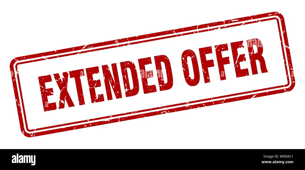 extended offer stamp. extended offer square grunge sign. extended offer ...