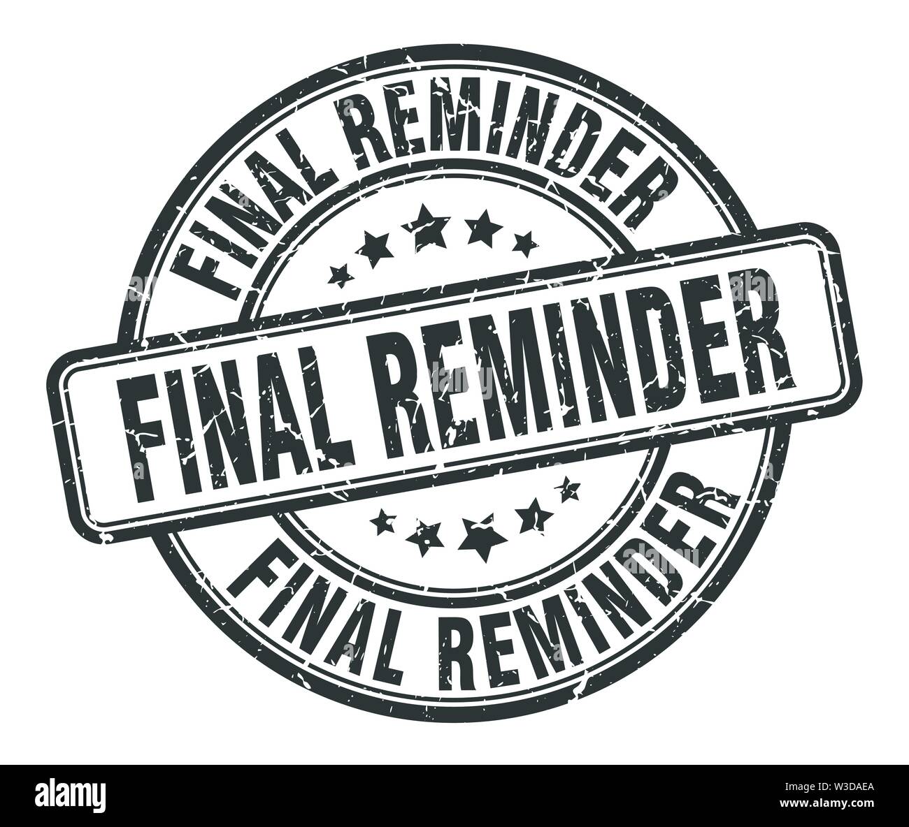 Reminder rubber stamp seal Black and White Stock Photos & Images - Alamy