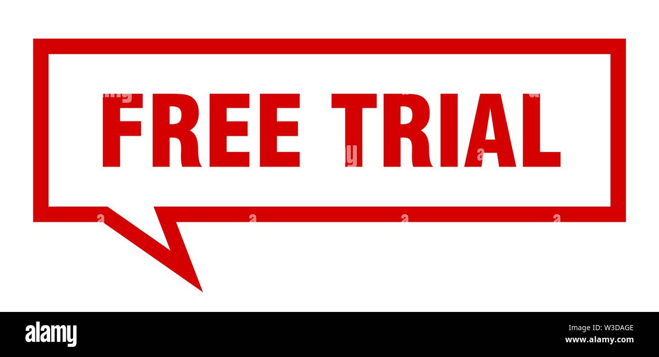 free trial sign. free trial square speech bubble. free trial Stock ...