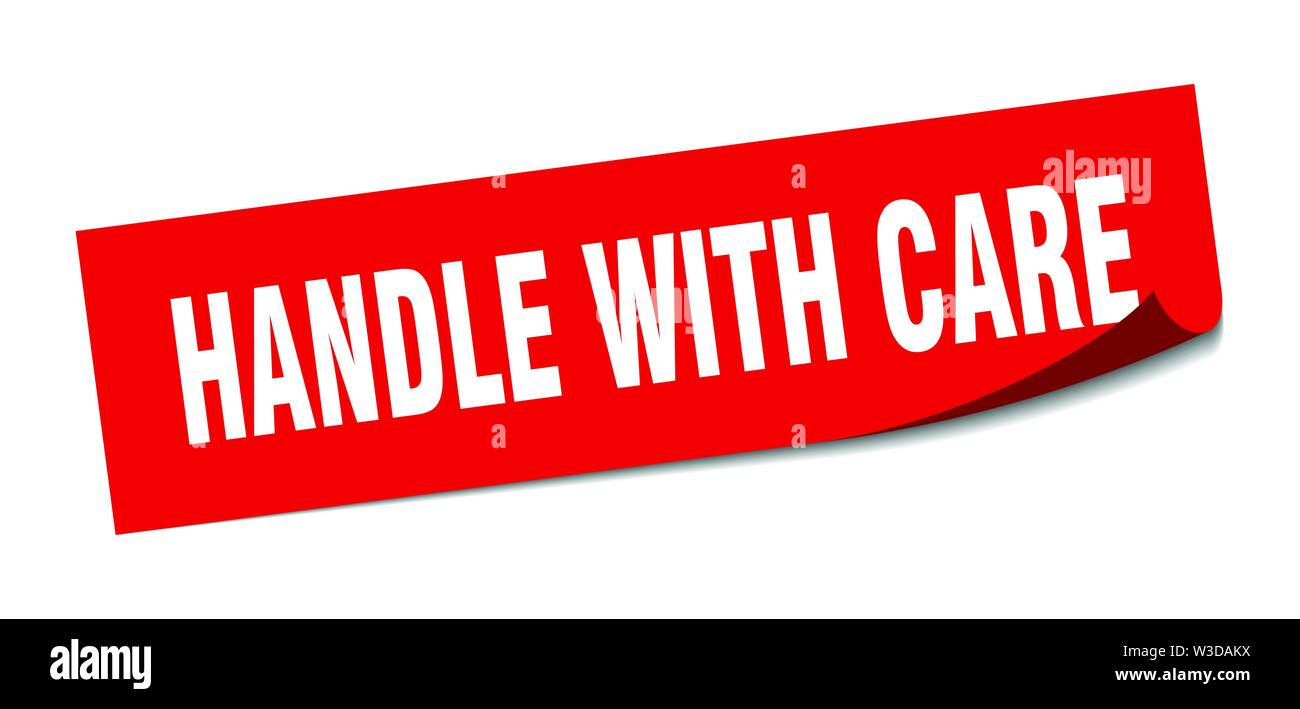 handle with care sticker. handle with care square isolated sign. handle ...