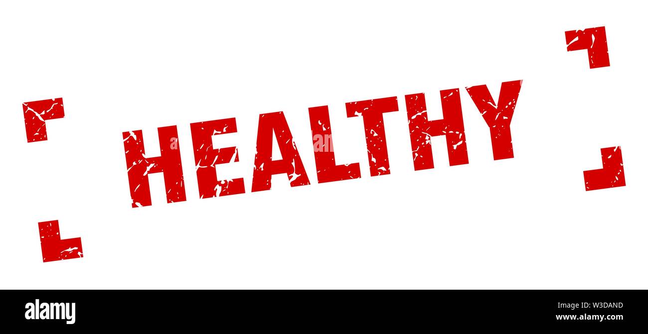 healthy stamp. healthy square grunge sign. healthy Stock Vector Image ...