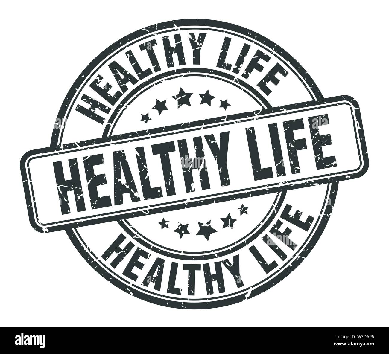 healthy life stamp. healthy life round grunge sign. healthy life Stock ...