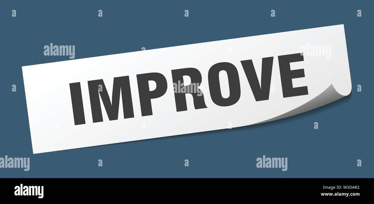 improve sticker. improve square isolated sign. improve Stock Vector ...