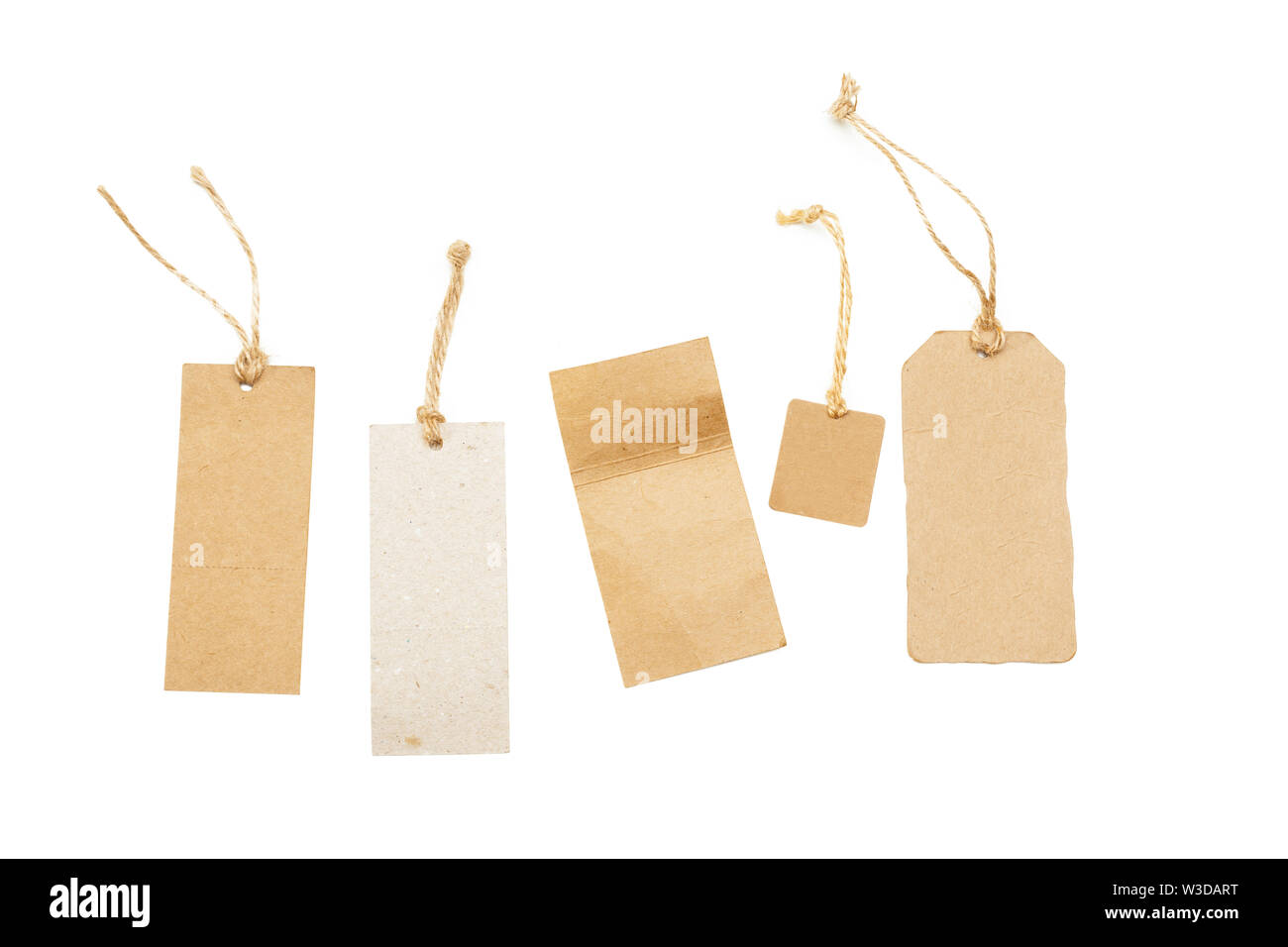 Empty shopping tag template. Isolated on white Stock Photo - Alamy