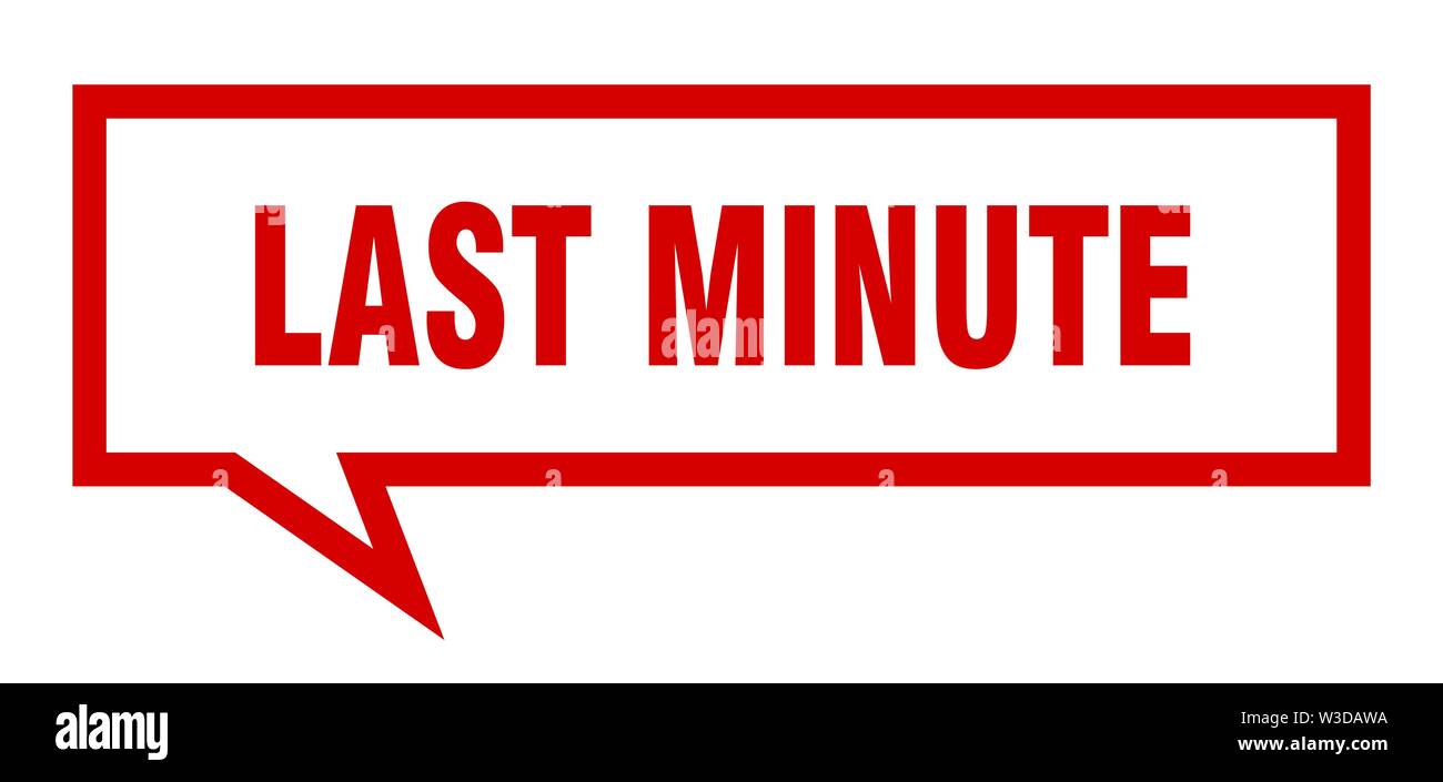 Last minute word Stock Vector Images - Alamy