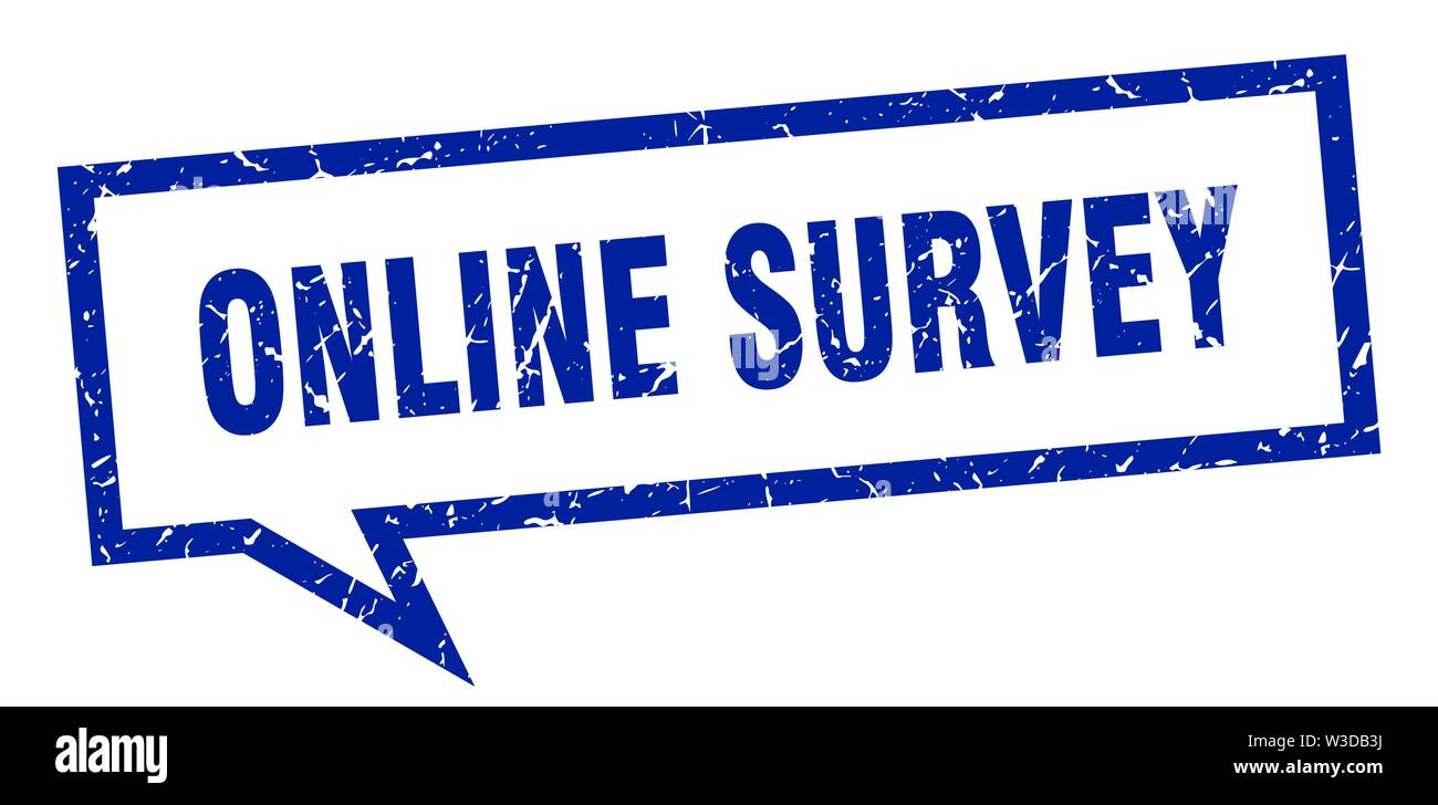 online survey sign. online survey square speech bubble. online survey ...