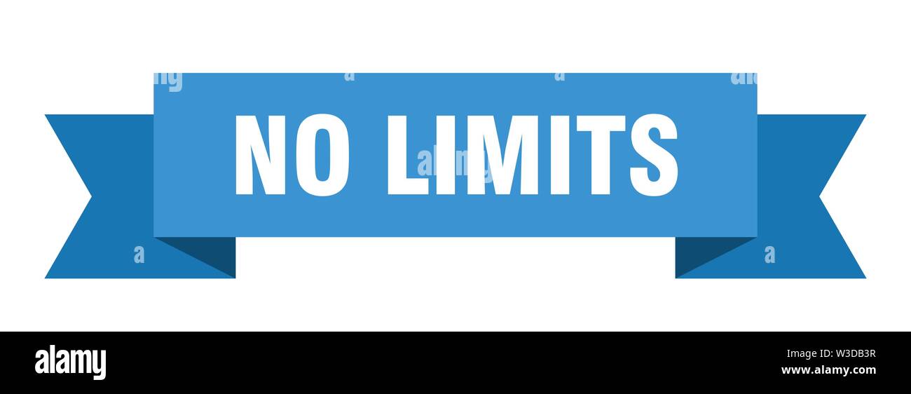 no limits ribbon. no limits isolated sign. no limits banner Stock ...