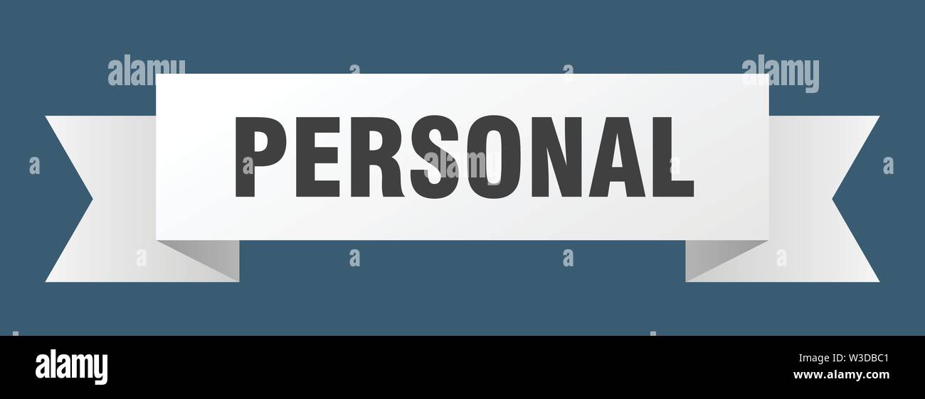 personal ribbon. personal isolated sign. personal banner Stock Vector ...