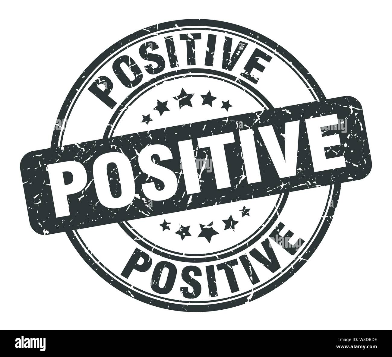 positive stamp. positive round grunge sign. positive Stock Vector Image ...