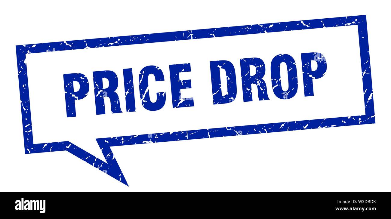 price drop sign. price drop square speech bubble. price drop Stock ...