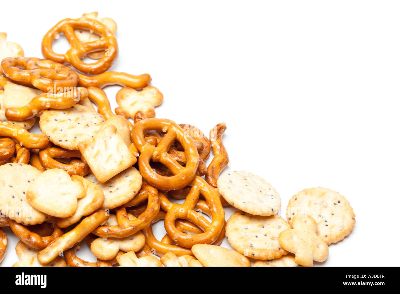 crackers on white background Stock Photo - Alamy