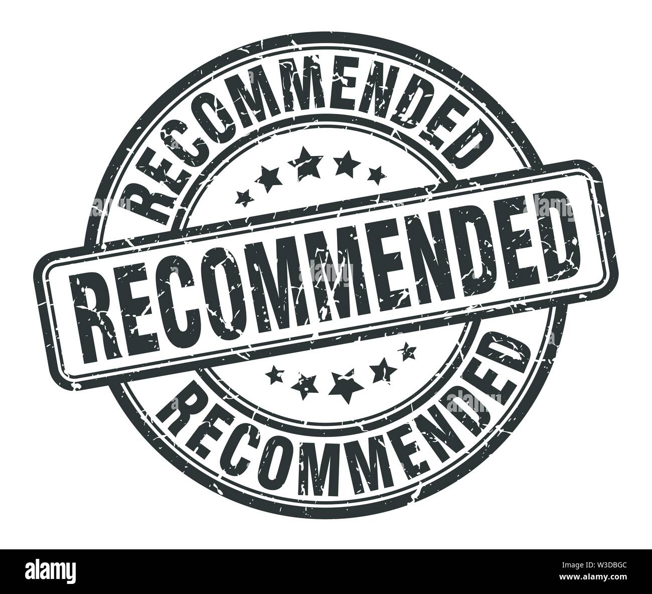 recommended stamp. recommended round grunge sign. recommended Stock ...