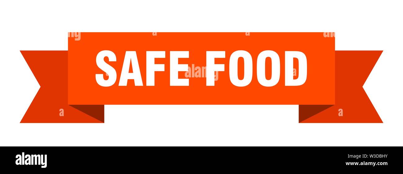 safe food ribbon. safe food isolated sign. safe food banner Stock ...
