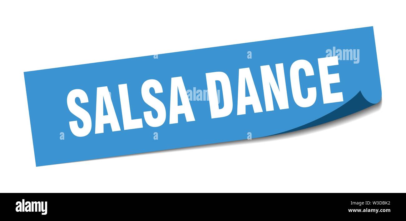 salsa dance sticker. salsa dance square isolated sign. salsa dance ...