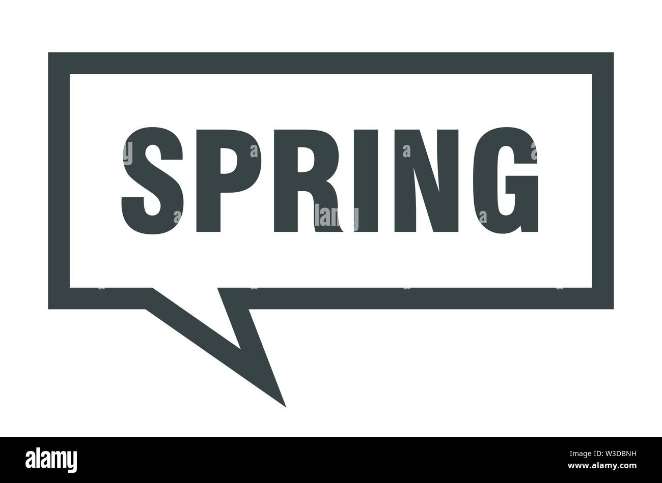 spring sign. spring square speech bubble. spring Stock Vector Image ...