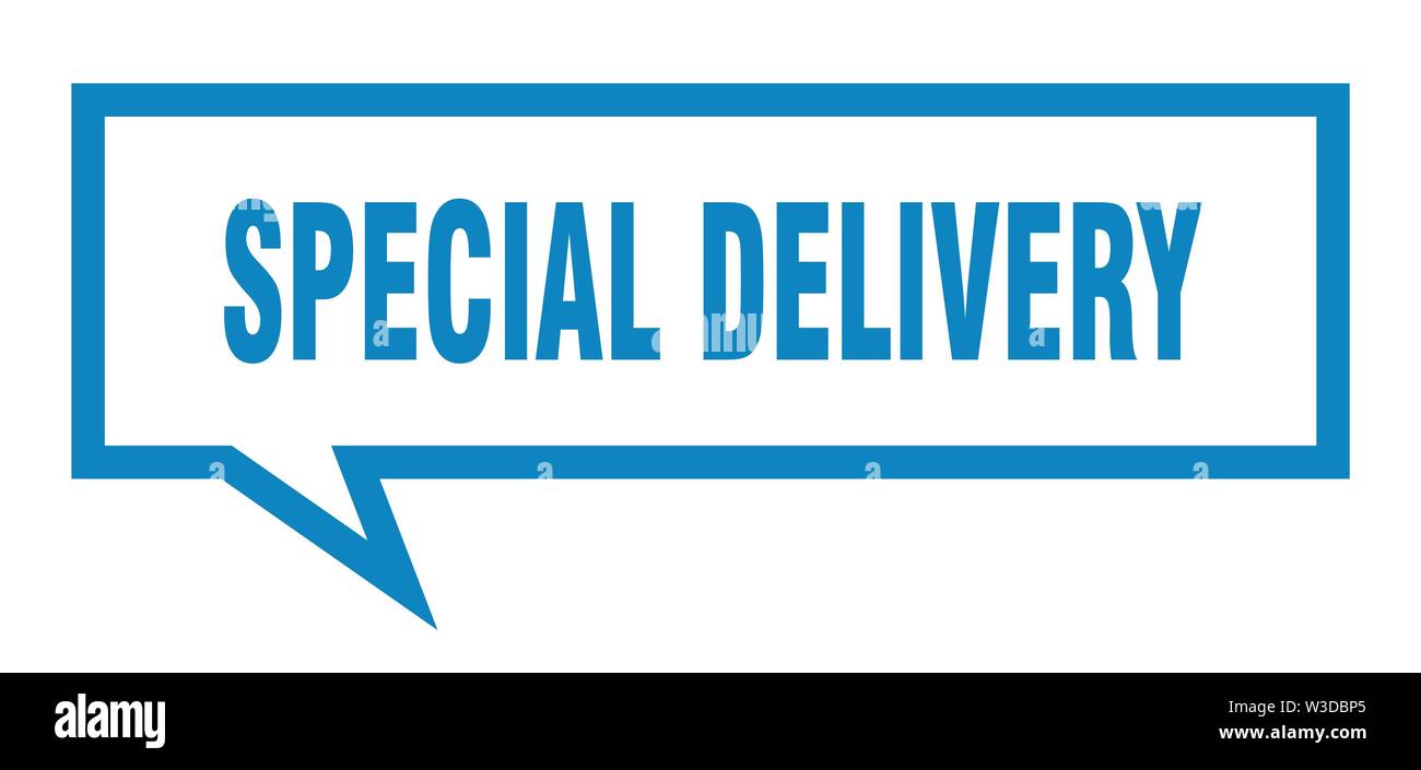 Special delivery speech bubble Stock Vector Images - Alamy