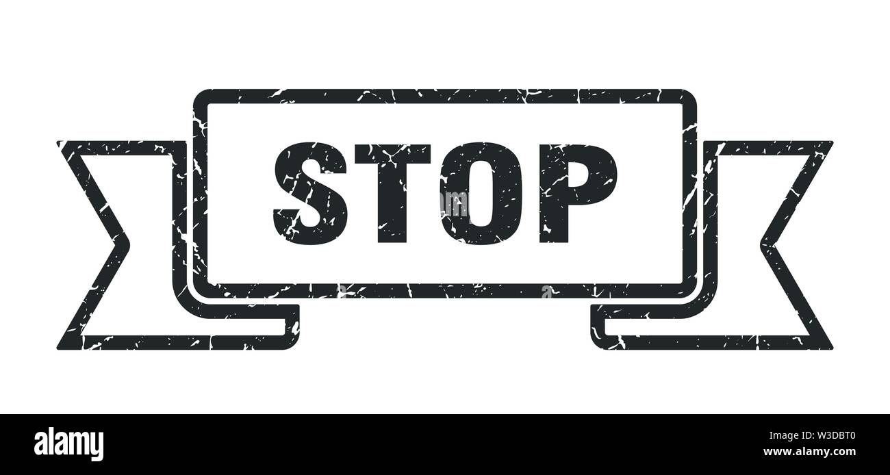 stop grunge ribbon. stop sign. stop banner Stock Vector Image & Art - Alamy
