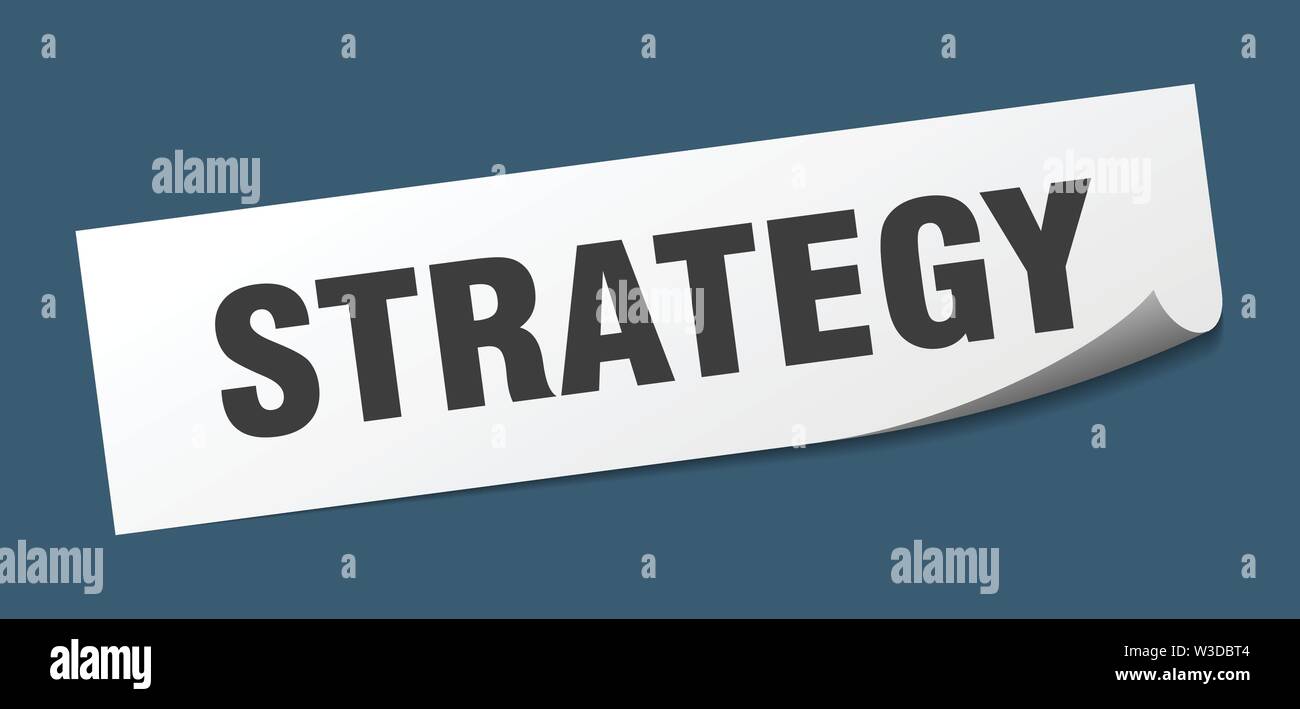 strategy sticker. strategy square isolated sign. strategy Stock Vector ...