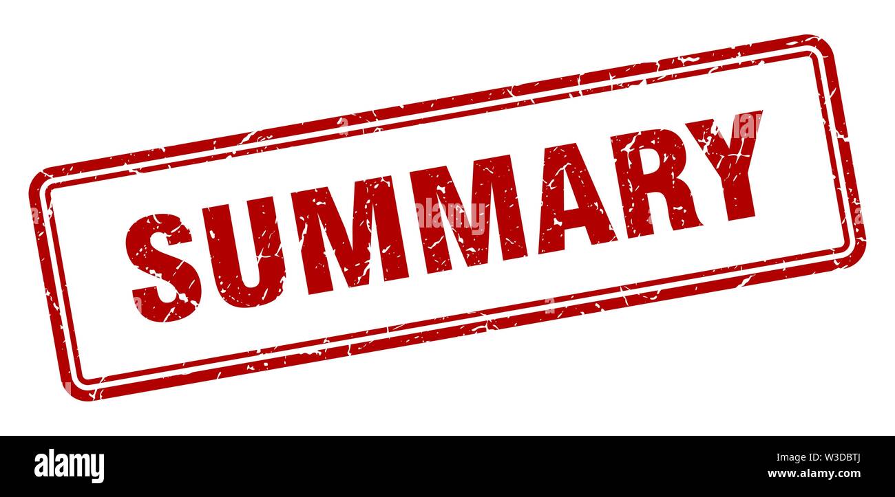 summary stamp. summary square grunge sign. summary Stock Vector Image ...