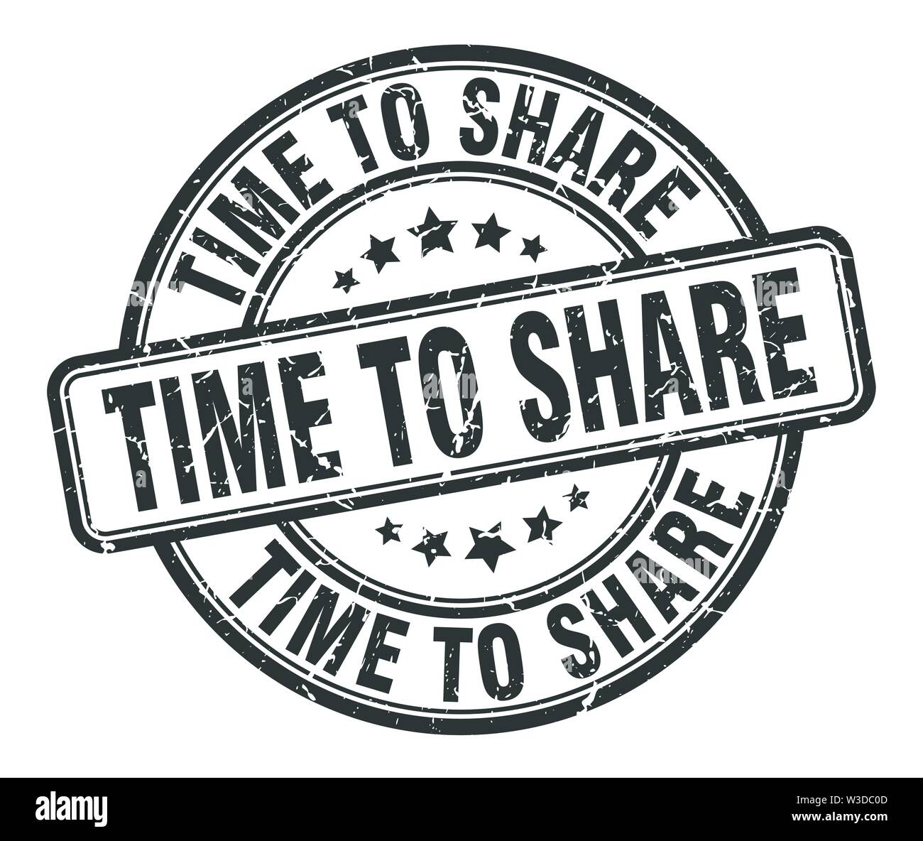 time to share stamp. time to share round grunge sign. time to share ...
