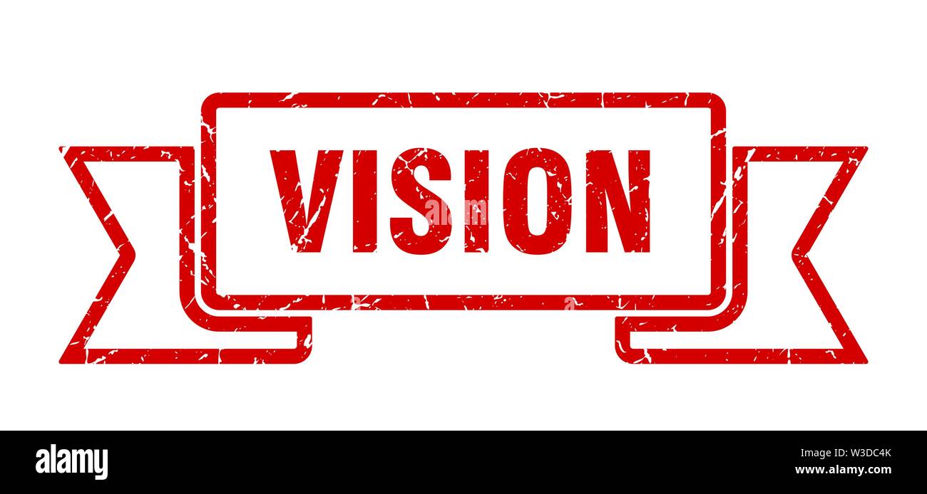 vision grunge ribbon. vision sign. vision banner Stock Vector Image ...