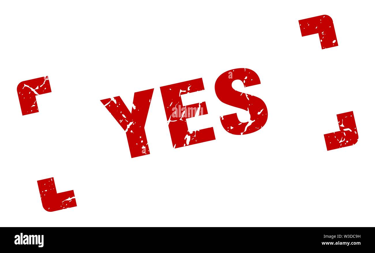 yes stamp. yes square grunge sign. yes Stock Vector Image & Art - Alamy