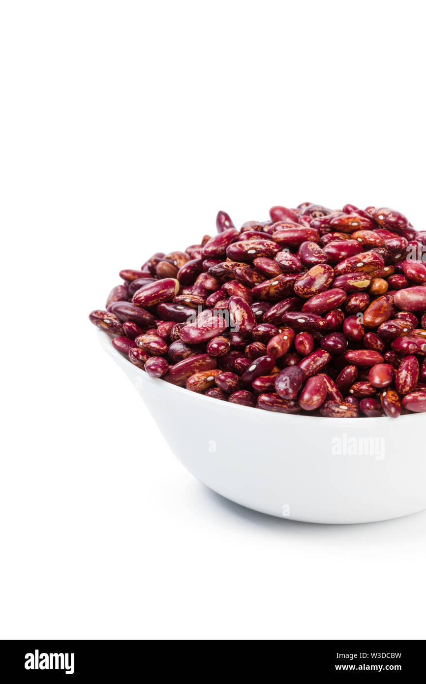 Red beans isolated on white background Stock Photo - Alamy