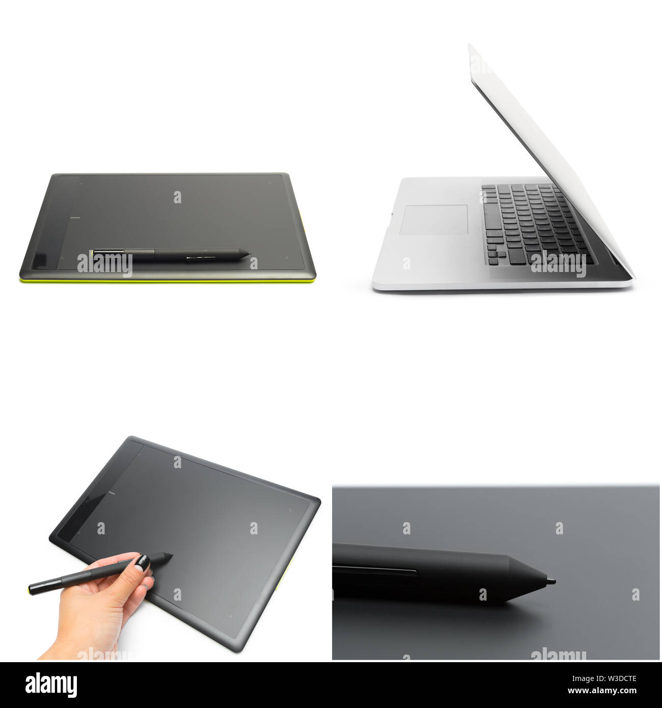 graphic tablet with pen for illustrators and designers, isolated on ...