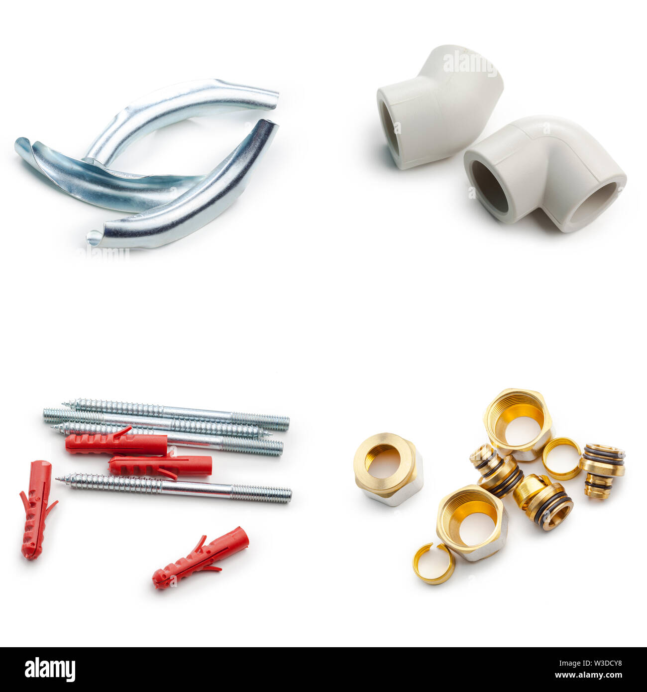 set of plumbing items Stock Photo - Alamy