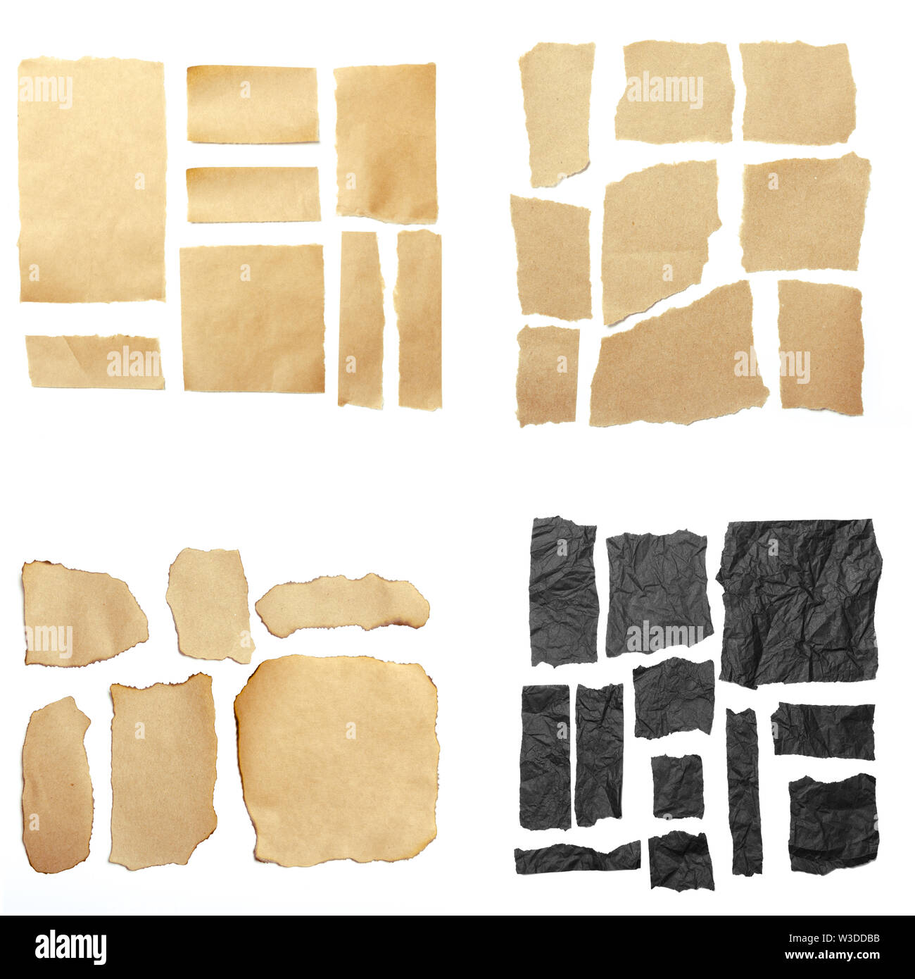 Black and white torn paper collage Cut Out Stock Images & Pictures - Alamy