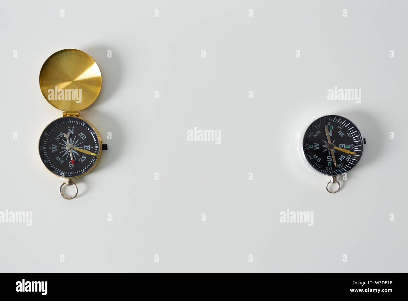 Compass on a white background Stock Photo - Alamy