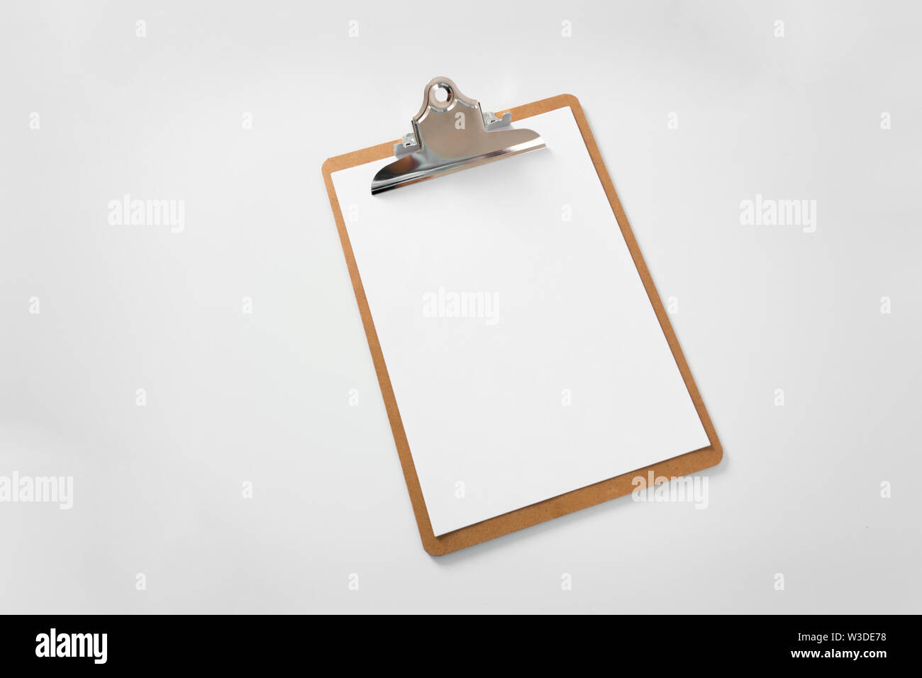 Blank white paper note Stock Photo - Alamy