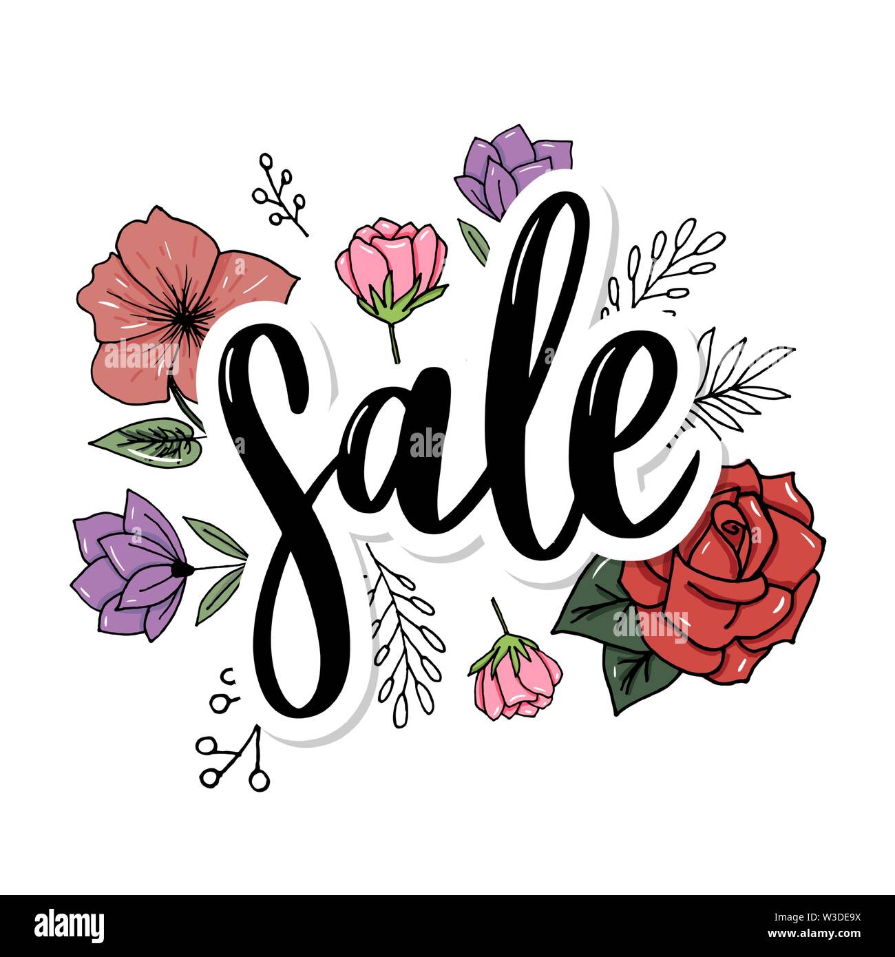Black letters: SALE, Hand sketched Sale lettering typography. Hand ...