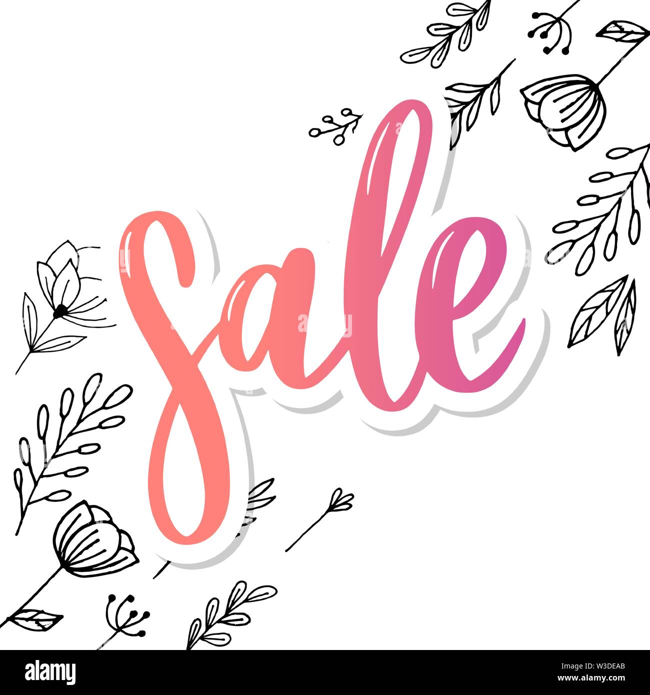 Black letters: SALE, Hand sketched Sale lettering typography. Hand ...