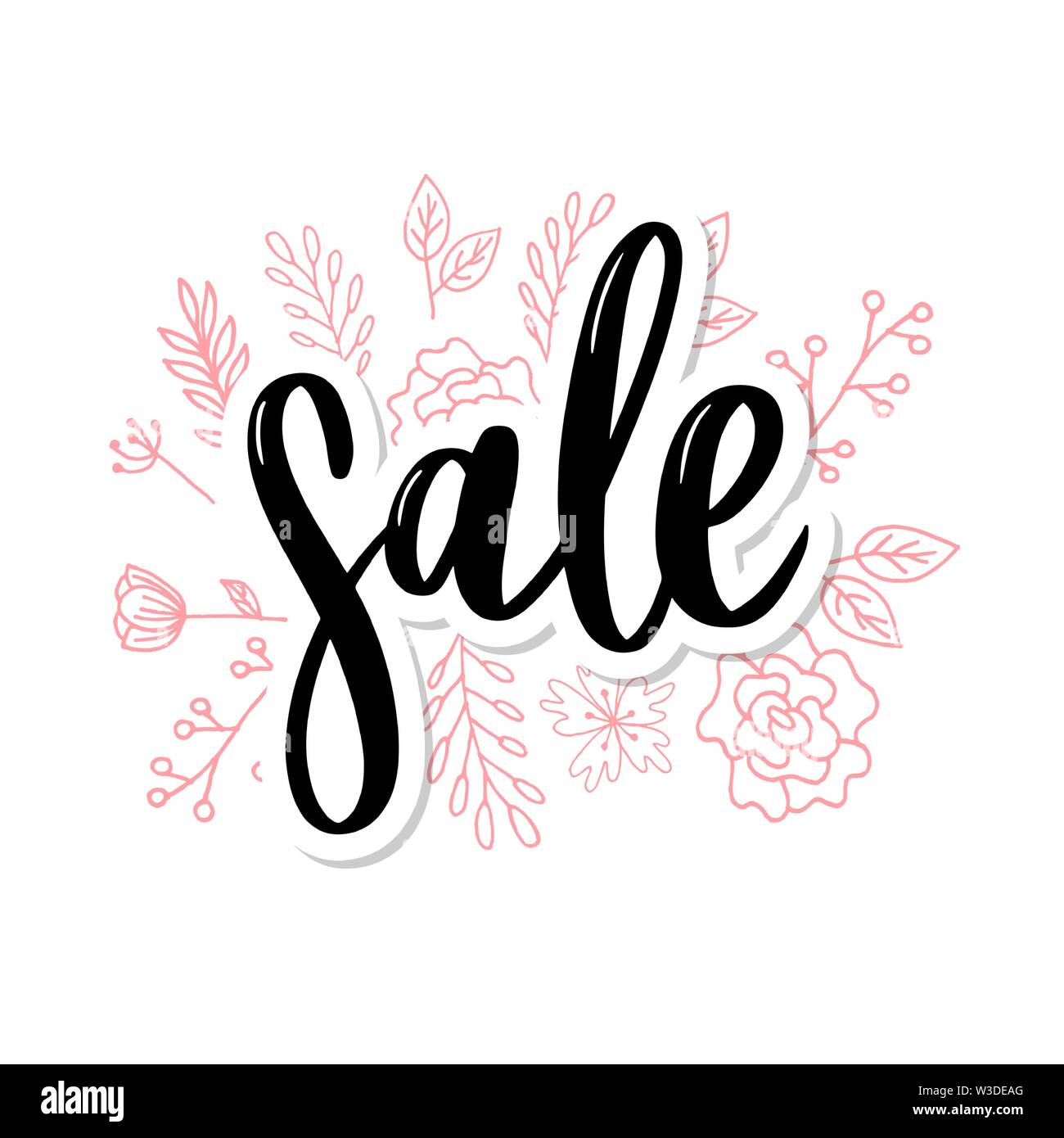 Black letters: SALE, Hand sketched Sale lettering typography. Hand ...